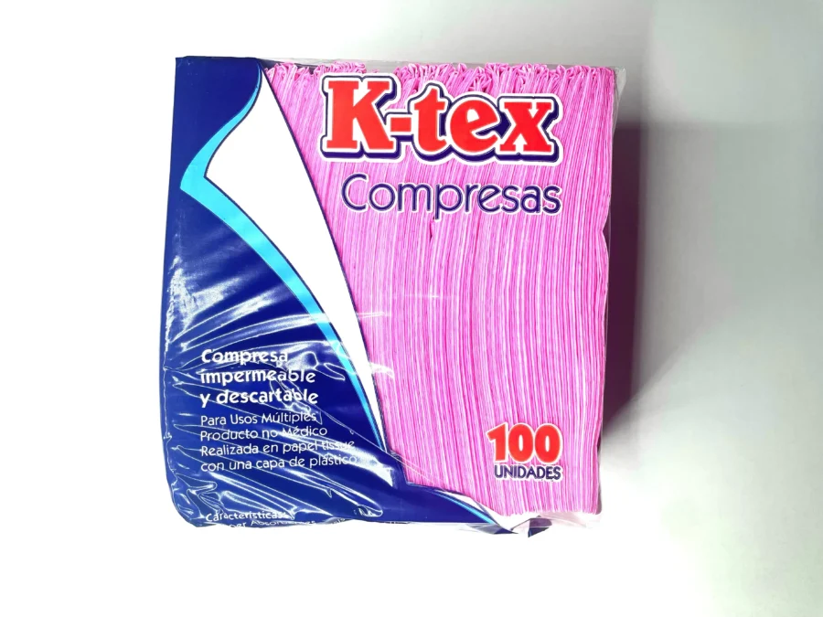 COMPRESAS DESCATABLES K-TEX – x100 UNIDADES – Centifolia