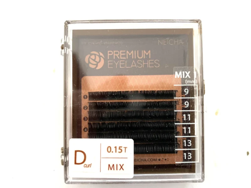 EXTENSIÓN DE PESTAÑAS NEICHA PREMIUM MINI – GROSOR 0.15 – MIX – (9, 11 ...